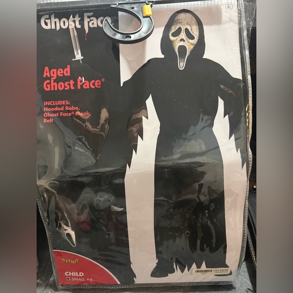 Spirit | Costumes | Spirit Aged Ghost Face Kids Costume Black And White ...